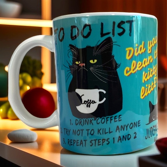 Hand Crafted | Kitchen | Funny Grumpy Cat Kitty Litter Mug | Poshmark